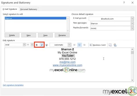 How To Setup A Signature In Outlook Myexcelonline