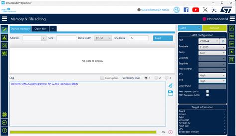 Open Bootloader Via Uart Cubeprogrammer Sends Too Stmicroelectronics Community
