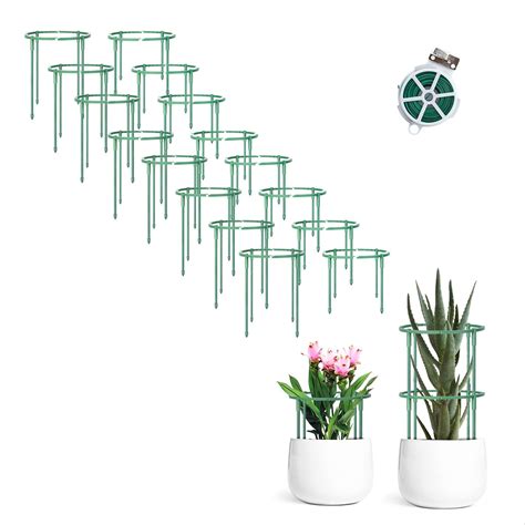 Growneer Plant Stake 16 Pcs Plant Support Stakes