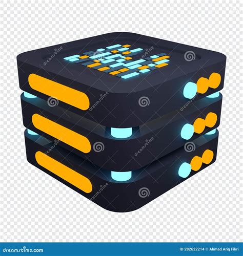 3d Server Icon Computer Server 3d Render Icon Cloud Computing Stock