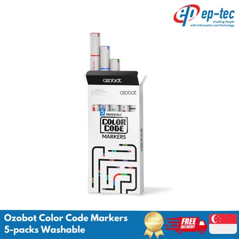 Ozobot Color Code Markers 5 Pack Washable Markers For Creative Coding