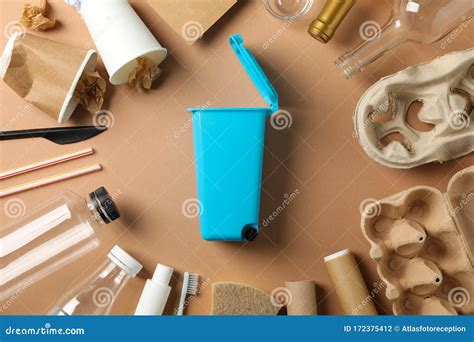 Recycle Different Types Of Garbage Ecology Concept Holding Garbage Bottle Plastic And Glass To