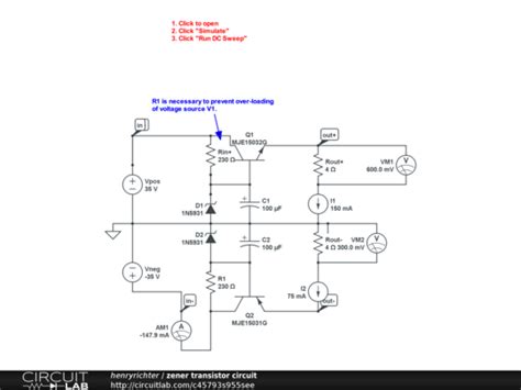 Zener Transistor Circuit Circuitlab