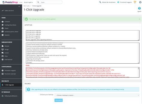 Upgrade Errors With 1 Click Upgrade 1769 To 1778 Upgrading