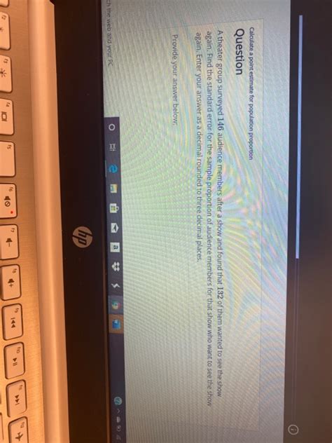 Solved Calculate A Point Estimate For Population Proportion