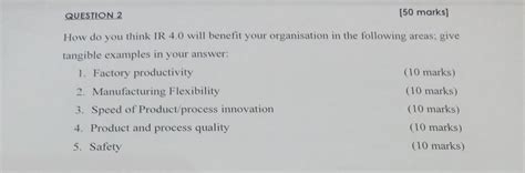 Solved Question 2 50 ﻿marks How Do You Think Ir 40 ﻿will