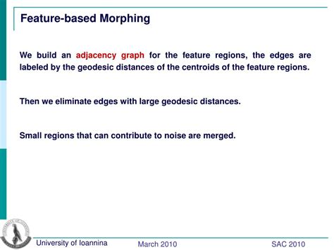 Ppt Feature Based 3d Morphing Based On Geometrically Constrained Sphere Mapping Optimization