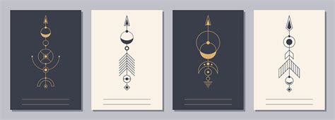 기하학적 아이콘이 있는 전단지 포스터 플래카드 브로셔 디자인 템플릿 A6 크기 세트 0명에 대한 스톡 벡터 아트 및 기타 이미지