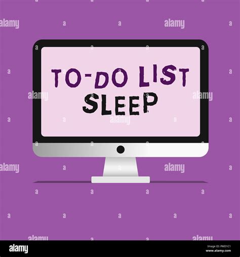 Handwriting Text Writing To Do List Sleep Concept Meaning Things To Be Done Priority Object Is