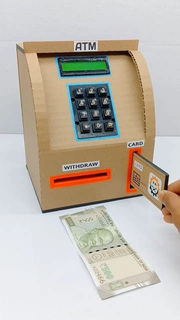 Mini Atm Machine बनाओ घर पर How To Make Personal Atm Machine With Cardboard Projects Shorts