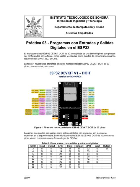 Práctica 03 Programas Con Entradas Y Salidas Digitales En El Esp32