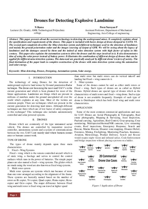 Pdf Drones For Detecting Explosive Landmine