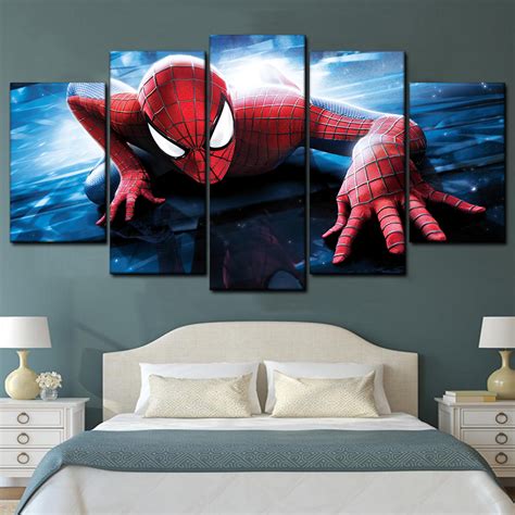 Spiderman 1 5 Piece Canvas Art Wall Decor Canvas Prints Artwork