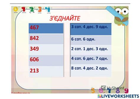 Нумерація трицифрових чисел Online Activity Live Worksheets