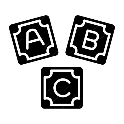 Abc Block Symbol Premium Vektor