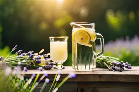 Premium Photo A Pitcher Of Lemonade And A Pitcher Of Lemonade