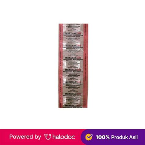 Jual Mefinal 500 Mg 10 Kaplet Di Seller Apotek Halomedika Bsd Ciater Kota Tangerang Selatan
