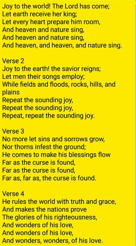 기쁘다 구주 오셨네 영어 가사 Joy To The World 네이버 블로그
