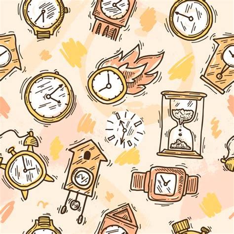 Clock Seamless Pattern Vector Art At Vecteezy