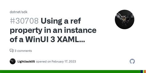 Using A Ref Property In An Instance Of A Winui 3 Xaml Element Eg