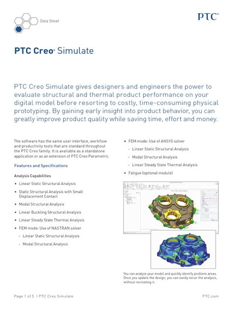 Ptc Creo Simulate Pdf Finite Element Method Computer Aided Design