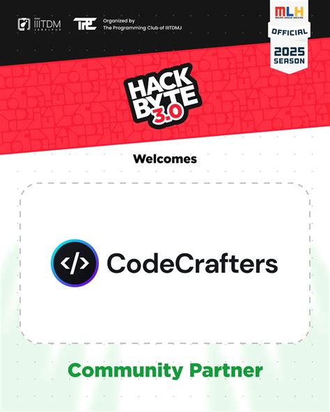 hackbyte 🚀 codecrafters is now a community partner for hackbyte 3 0