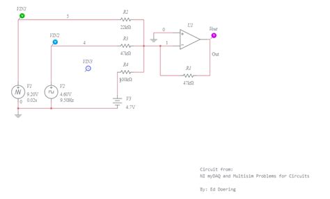 Copy Of 4 3 Summing Amplifier Multisim Live