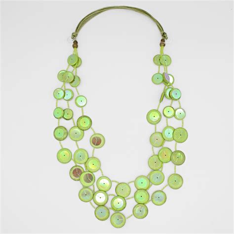 Lime Iridescent Arabella Necklace Sylca Designs