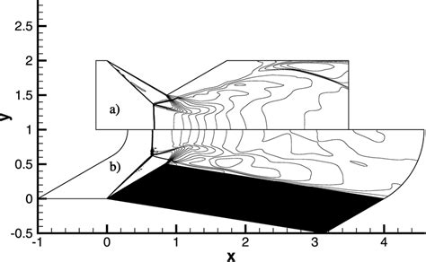 A B Mach Reflection Pattern θ 30 • M0 4 96 A On The First Download Scientific Diagram