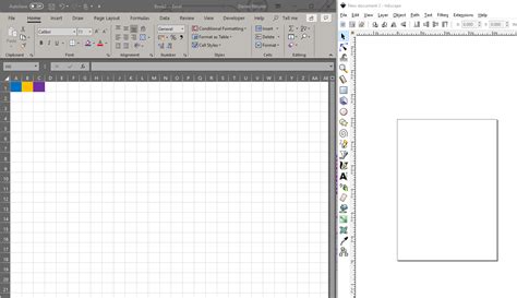 Pasting Excel Cells Into Inkscape Without Overlapping Stack Overflow