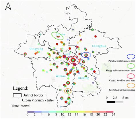 Spatial And Temporal Distribution Of Urban Vibrancy Centers And The Download Scientific Diagram