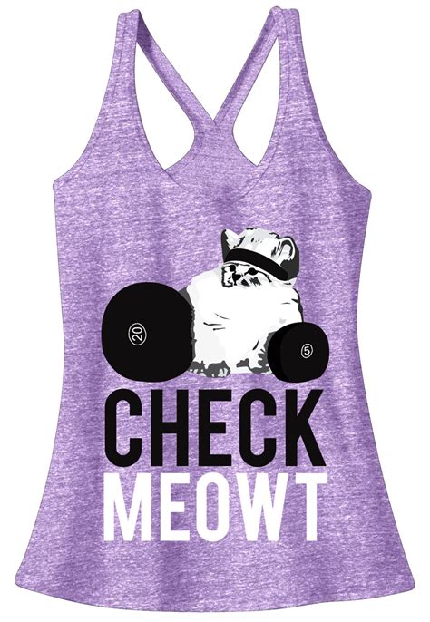Check Meowt Workout T Back Tank Top Pick Color Nobullwoman Apparel