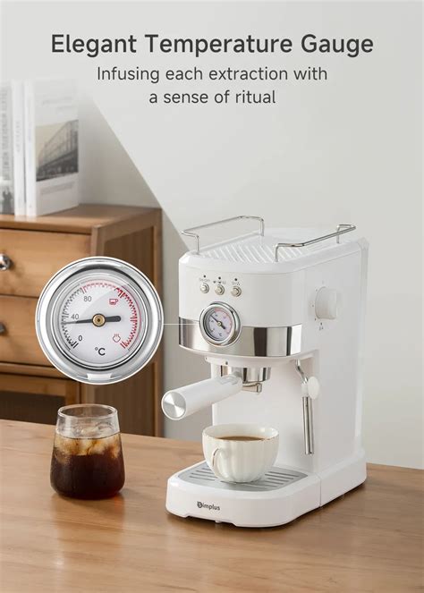 Simplus Semi Automatic Coffee Machine Electric Espresso Coffee Maker Household Cappuccino