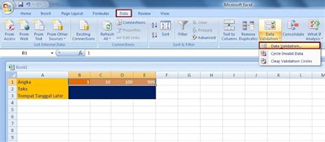Cara Validasi Data Pada Ms Excel 2007 Panduan Belajar Ms Office