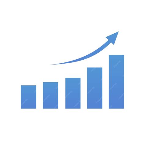 Premium Vector Chart Up Arrow Illustration The Chart Goes Up With A Blue Arrow