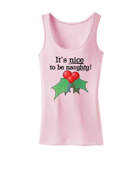 Nice To Be Naughty Womens Racerback Tank Top Davson Sales