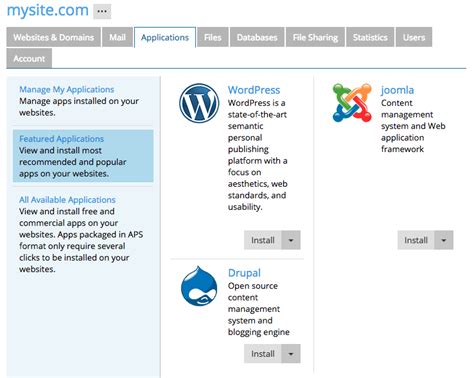 installing applications in plesk liquid web