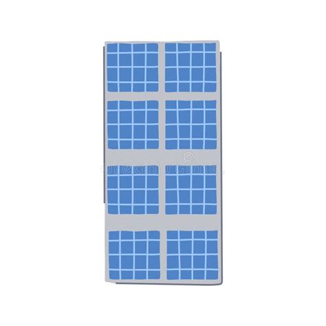 Electricity Solar Panels Cartoon Vector Illustration Stock Vector