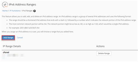 How To Add An Ipv6 Range Via Whm Whuk