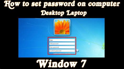 How To Set Password On Computer Desktop Or Laptop Youtube