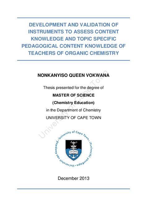 Pdf Development And Validation Of Instruments To Assess Content