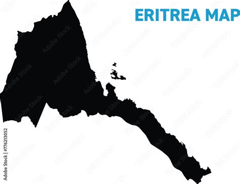 High Detailed Map Of Eritrea Outline Map Of Eritrea Africa Stock Vector Adobe Stock