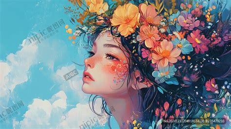 Ai创作图仙女包装插画 唯美少女与花系列 花季少女插画 梦幻少女插画 花卉少女插画 唯美女孩插画 日系美女插画 唯美意境少女插画 梦幻女孩插画 数字美女插画 唯美花卉女孩 唯美少女插画 仙气