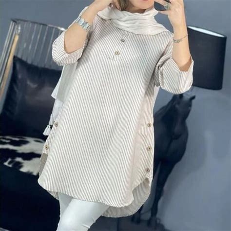 خرید و قیمت تونیک مانتویی مینا جنس لنین ایرانی ترب