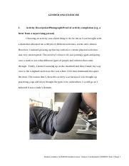 EDN Task Gender And Exercise Docx GENDER AND EXERCISE Activity Description