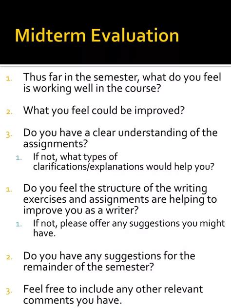 PPT Midterm Evaluation PowerPoint Presentation Free Download ID 2025874