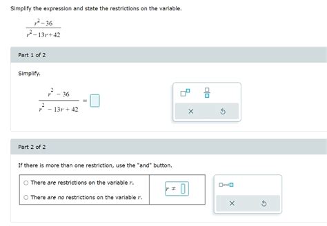 Solved Determine The Real Valued Restrictions On The