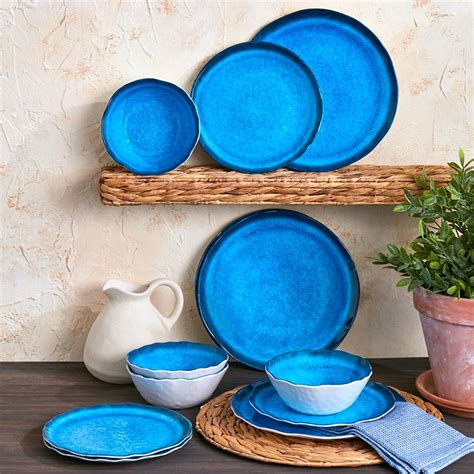 Rustic Melamine Vibrant Dinnerware Set Service For 4 Ltd Commodities