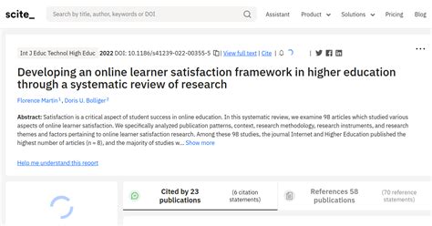 Developing An Online Learner Satisfaction Framework In Higher Education Through A Systematic