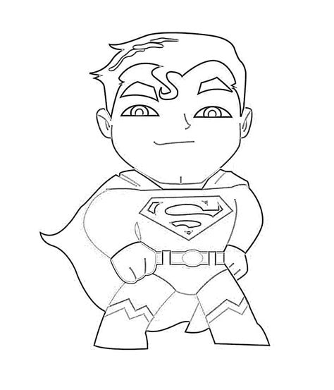 Fise De Colorat Cu Cool Chibi Superman Descărcați Imprimați Sau Colorați Online Gratuit